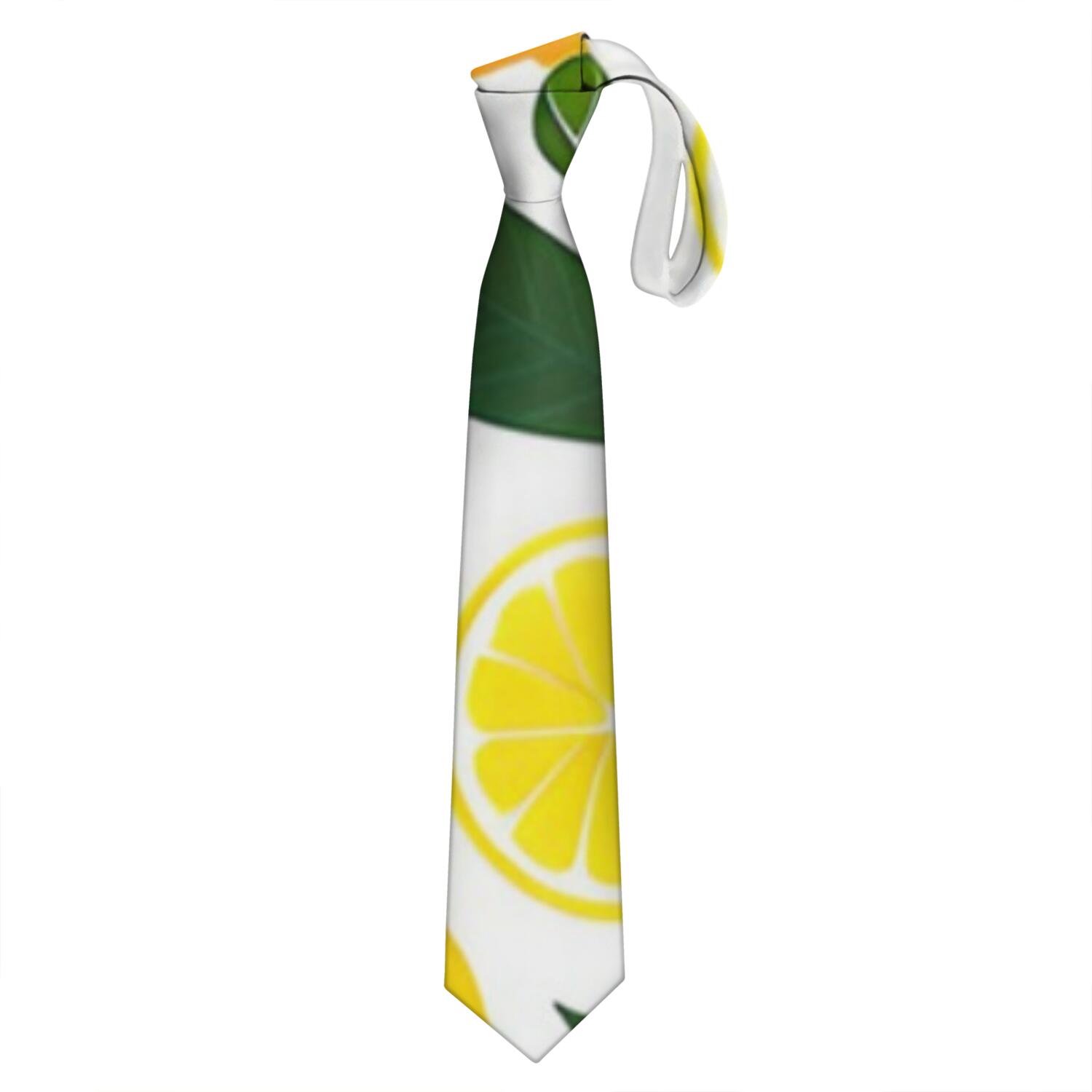 Retro Lemon Pattern Men's Tie - Smooth Satin Formal Accessory for ...