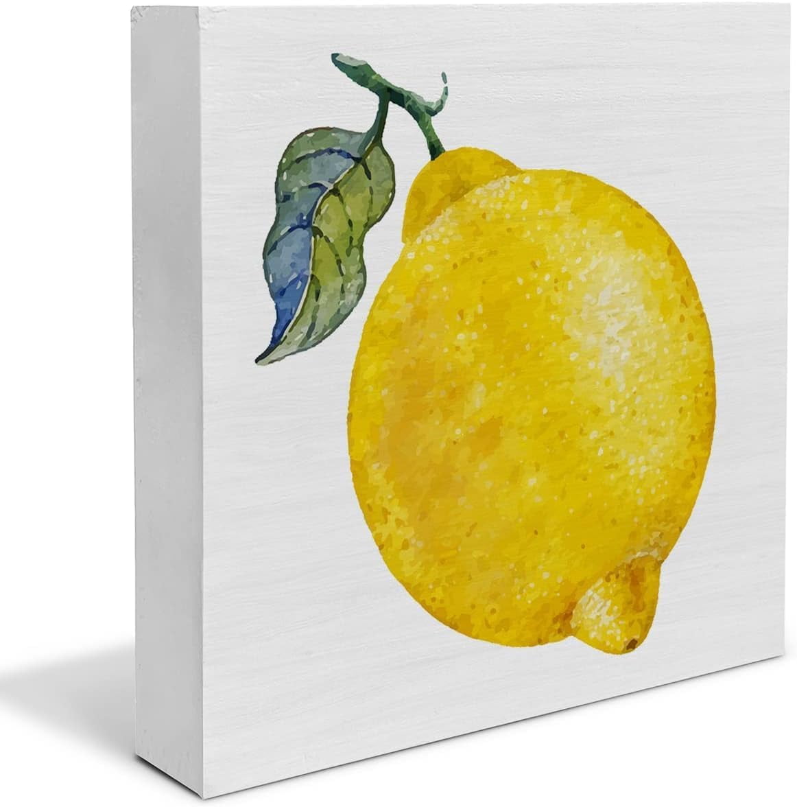 Retro Lemon Wooden Box Sign Lemon Wood Box Sign Summer Art Blocks Desk ...