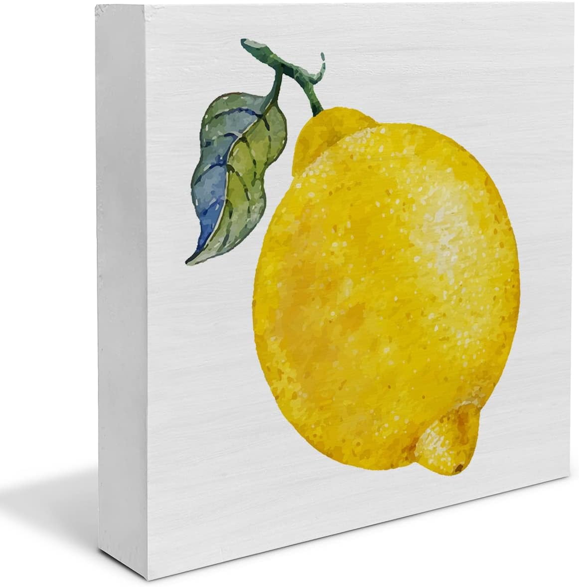 Retro Lemon Wooden Box Sign Lemon Wood Box Sign Summer Art Blocks Desk ...