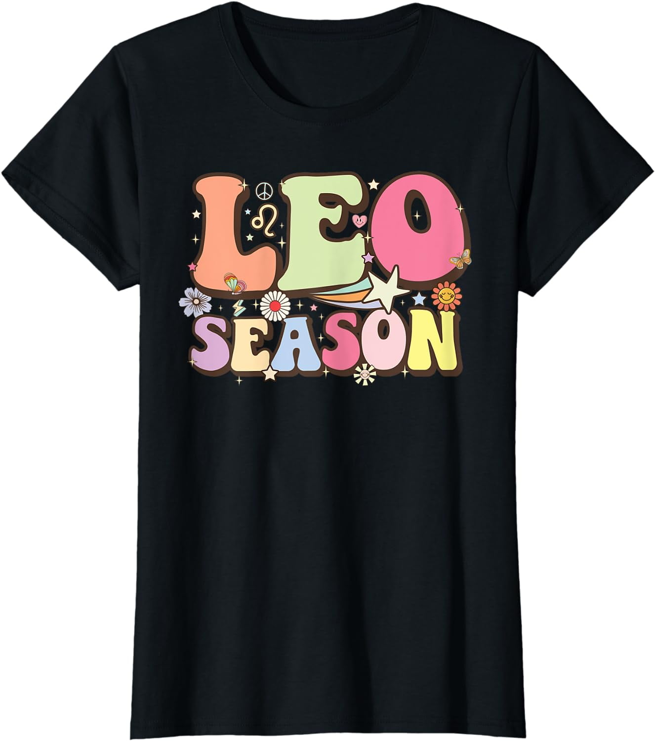 Retro Leo Zodiac Sign astrology July August Birthday Leo T-Shirt ...