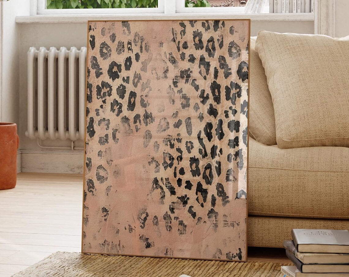 Retro Leopard Print, Leopard Pattern, Leopard Wall Art, Textured Wall ...