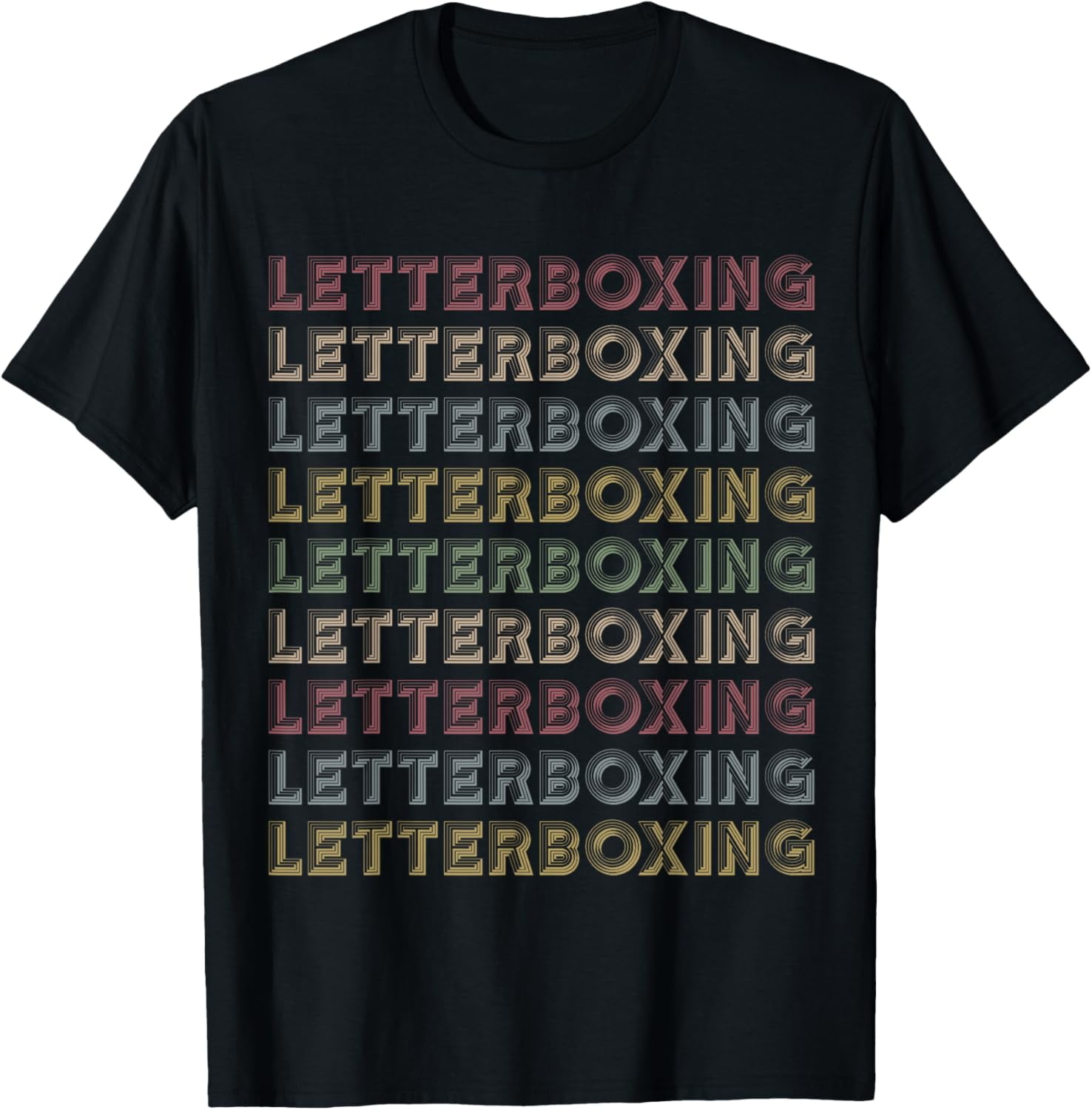 Retro Letterboxing Repetitive Vintage Player T-Shirt - Walmart.com