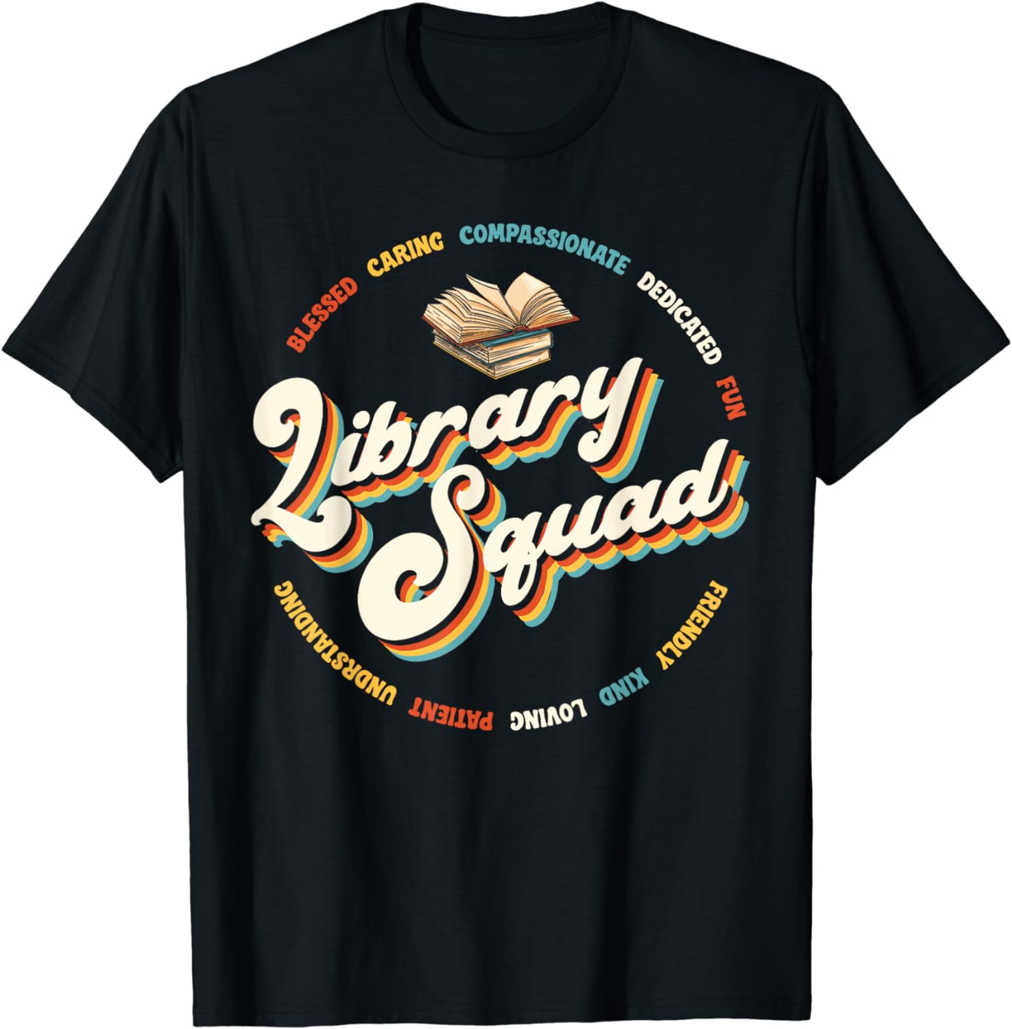 Retro Library Worker Designs Library Squad Team Cool T-Shirt - Walmart.com