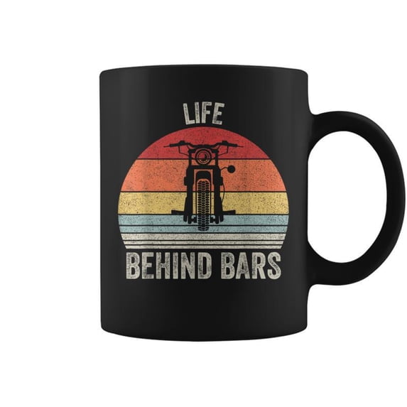Retro Life Behind Bars Motorcycle Rider Coffee Mugs - Walmart.com