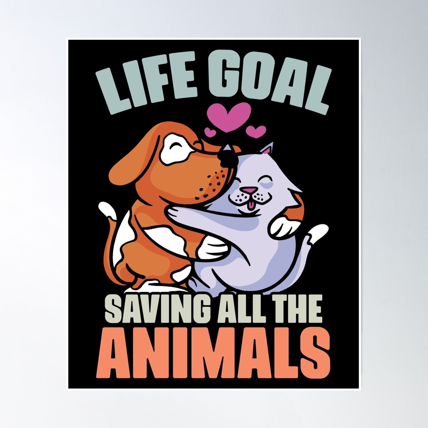 Retro Life Goal Save All The Animals For A Vet Med Assistant Poster ...