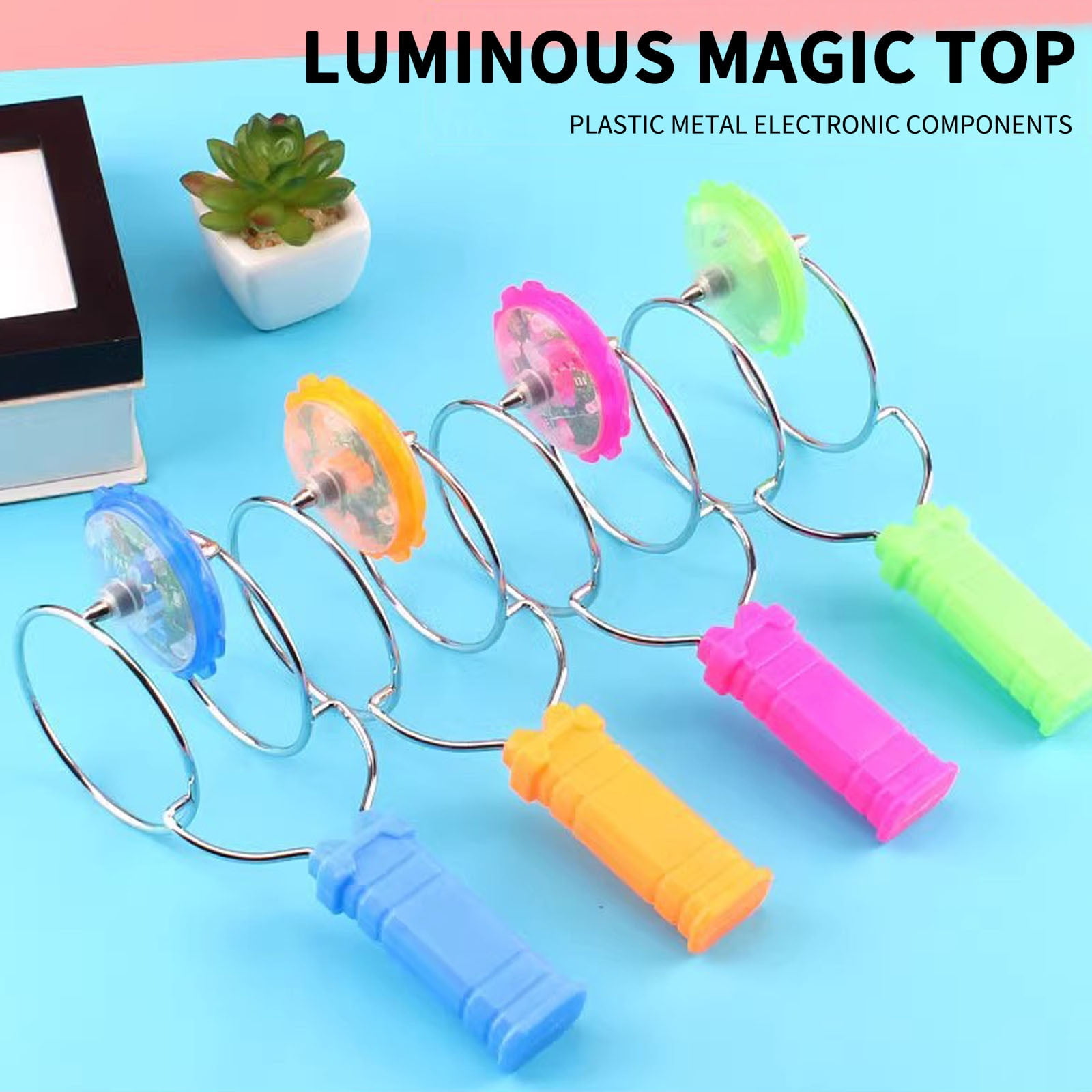 Retro Light Up Gyro Wheel Toys for Kids,Magic Magnetic Gravity Defying ...