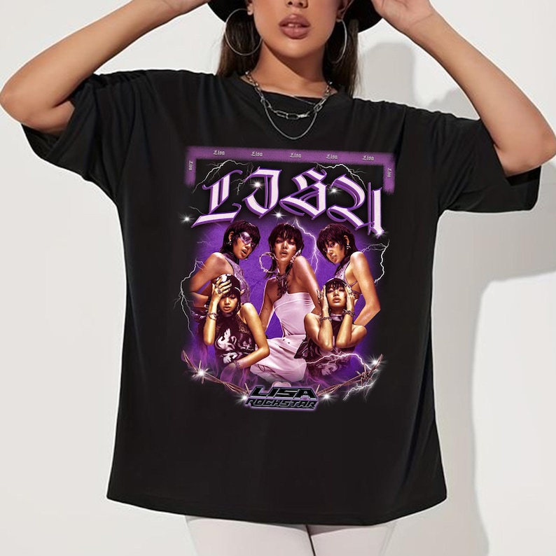 Retro Lisa Rockstar Graphic T-Shirt, LALISA Shirt, Lisa New Single ...