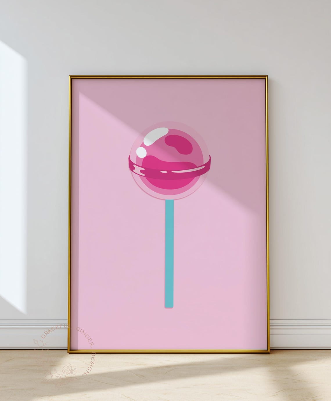 Retro Lollipop Print, Pink & Aqua Girly Room Decor Home Decor #2528 ...
