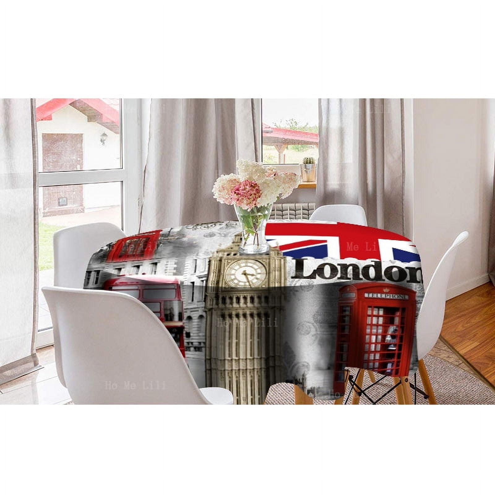 Retro London Red Teleph Box Big Ben Tower Statue Of Liberty National ...