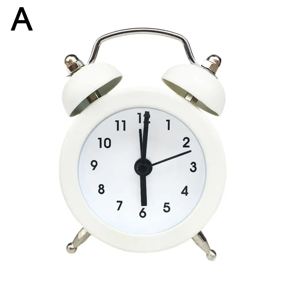 Retro Loud Alarm Clock Double Bell Mechanical Wound Bedside Home Clocks ...