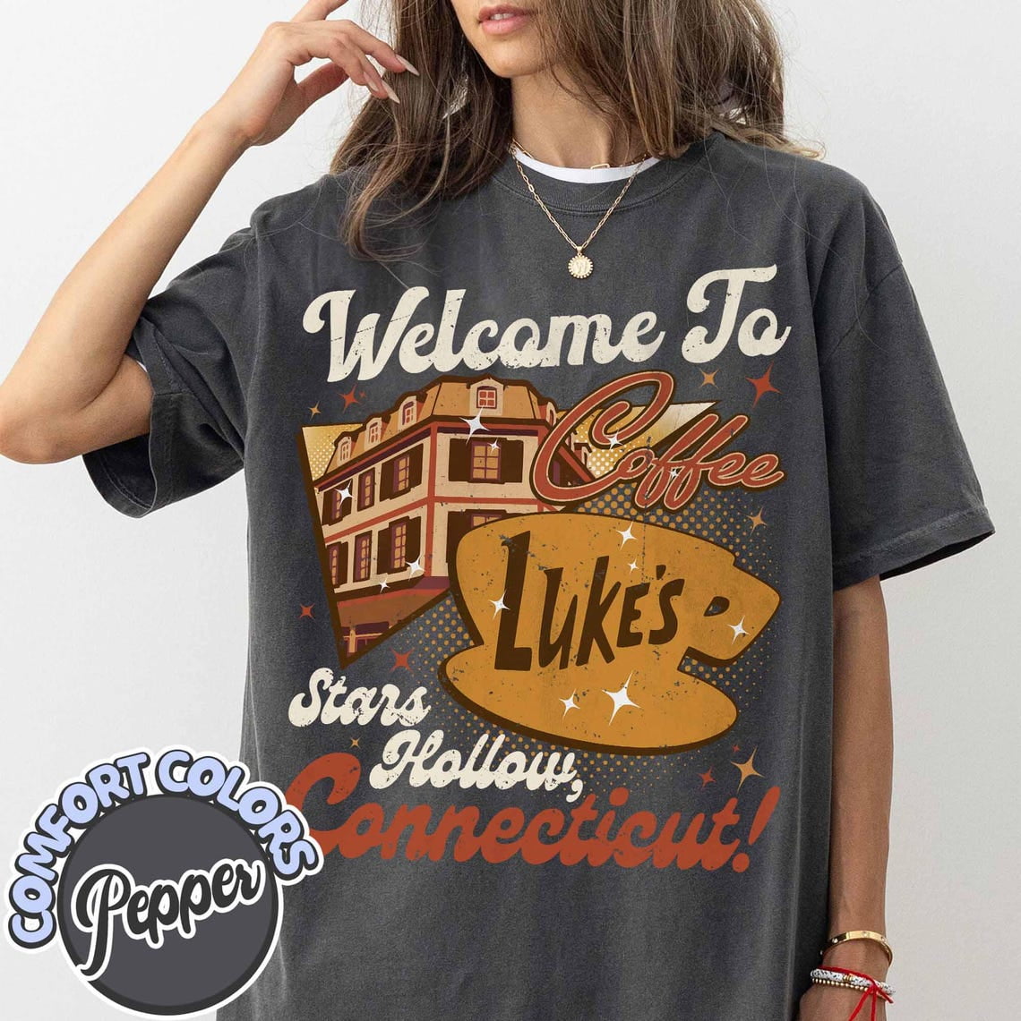 Retro Luke’s Diner Comfort Colors T-Shirt, Stars Hollows Shirt, TV Show ...