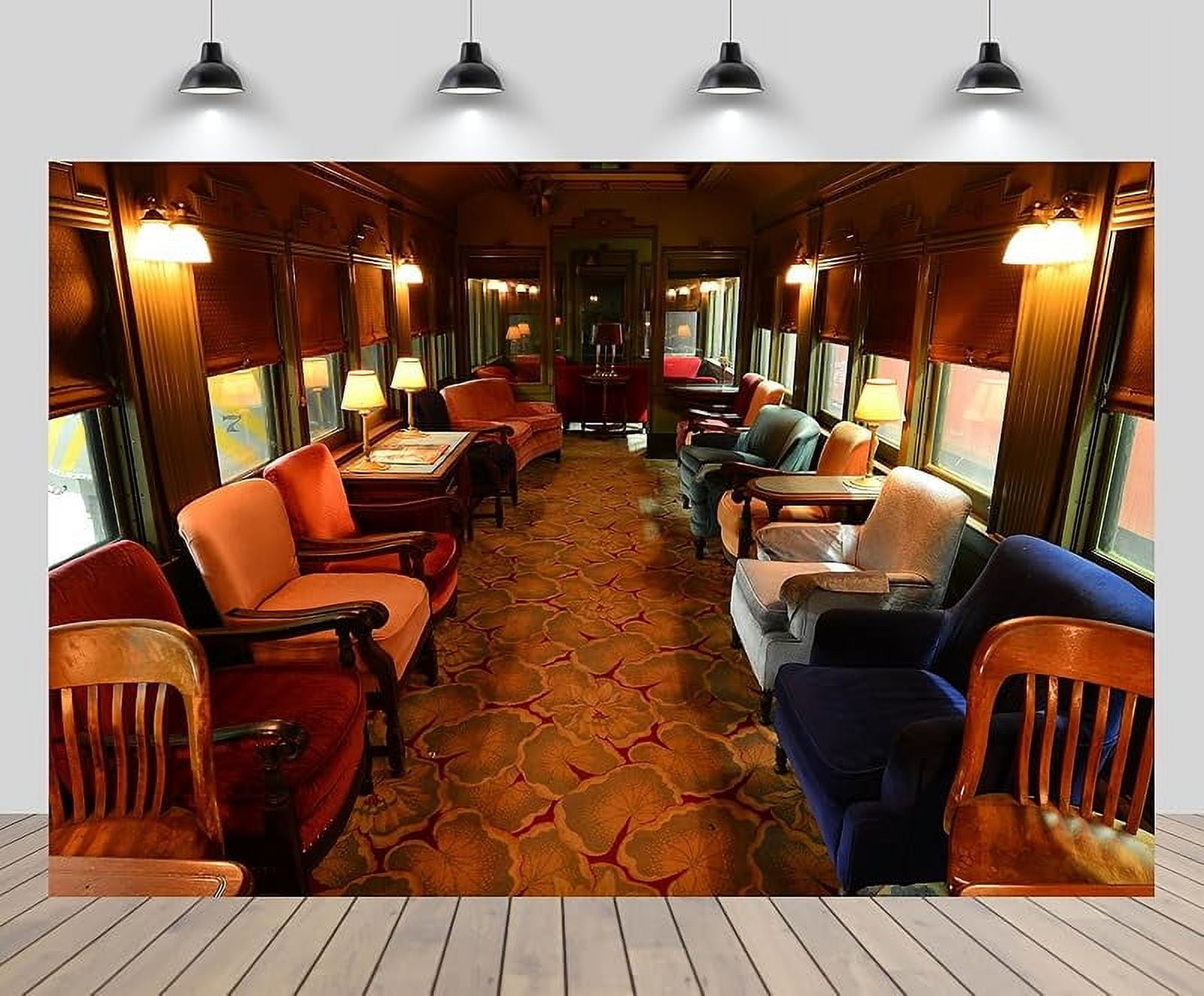 Retro Luxury Train Carriage Backdrop for Photography Old Train Cabin ...