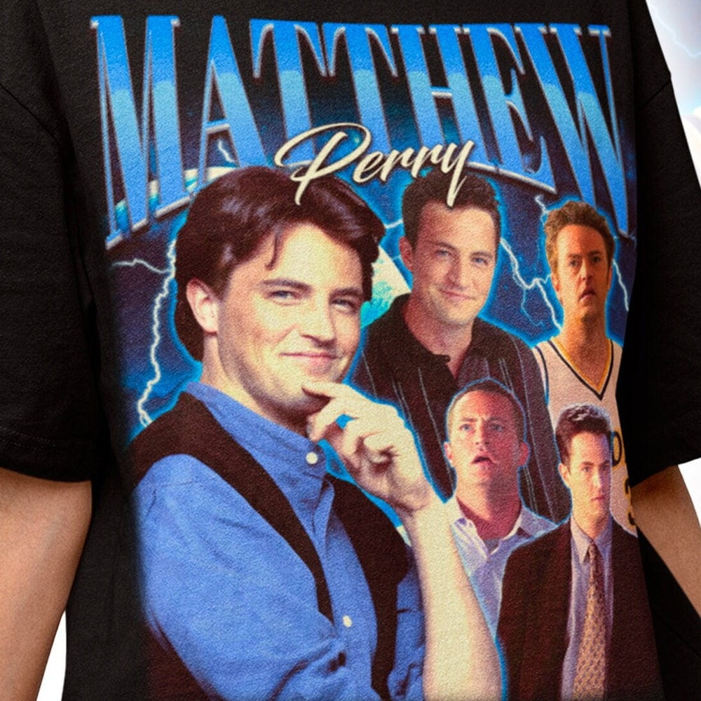 Retro MATTHEW PERRY Shirt -Matthes Perry Hommage Tshirt -Matthew Perry ...