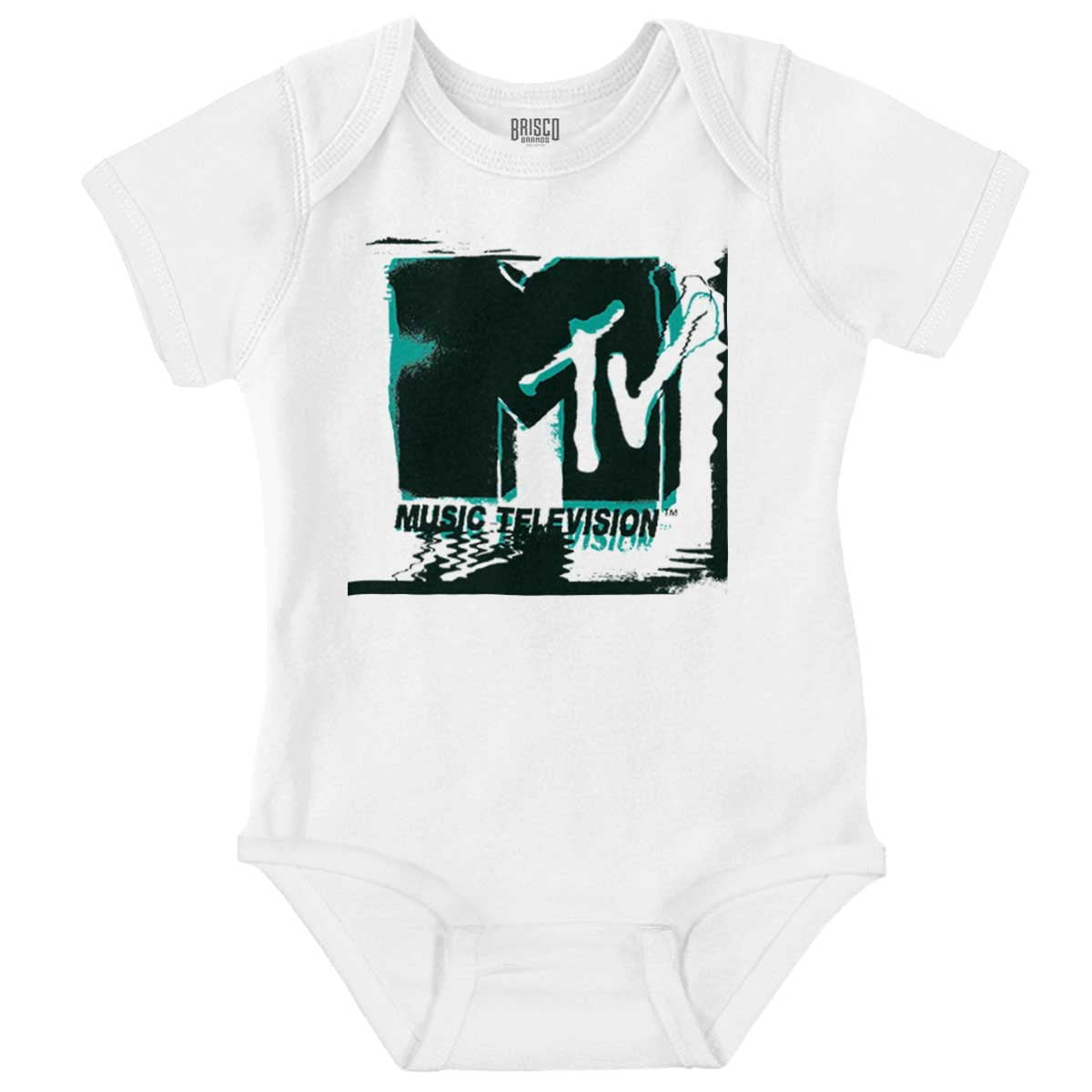 Retro MTV Electric Static Logo Romper Boys or Girls Infant Baby Brisco ...
