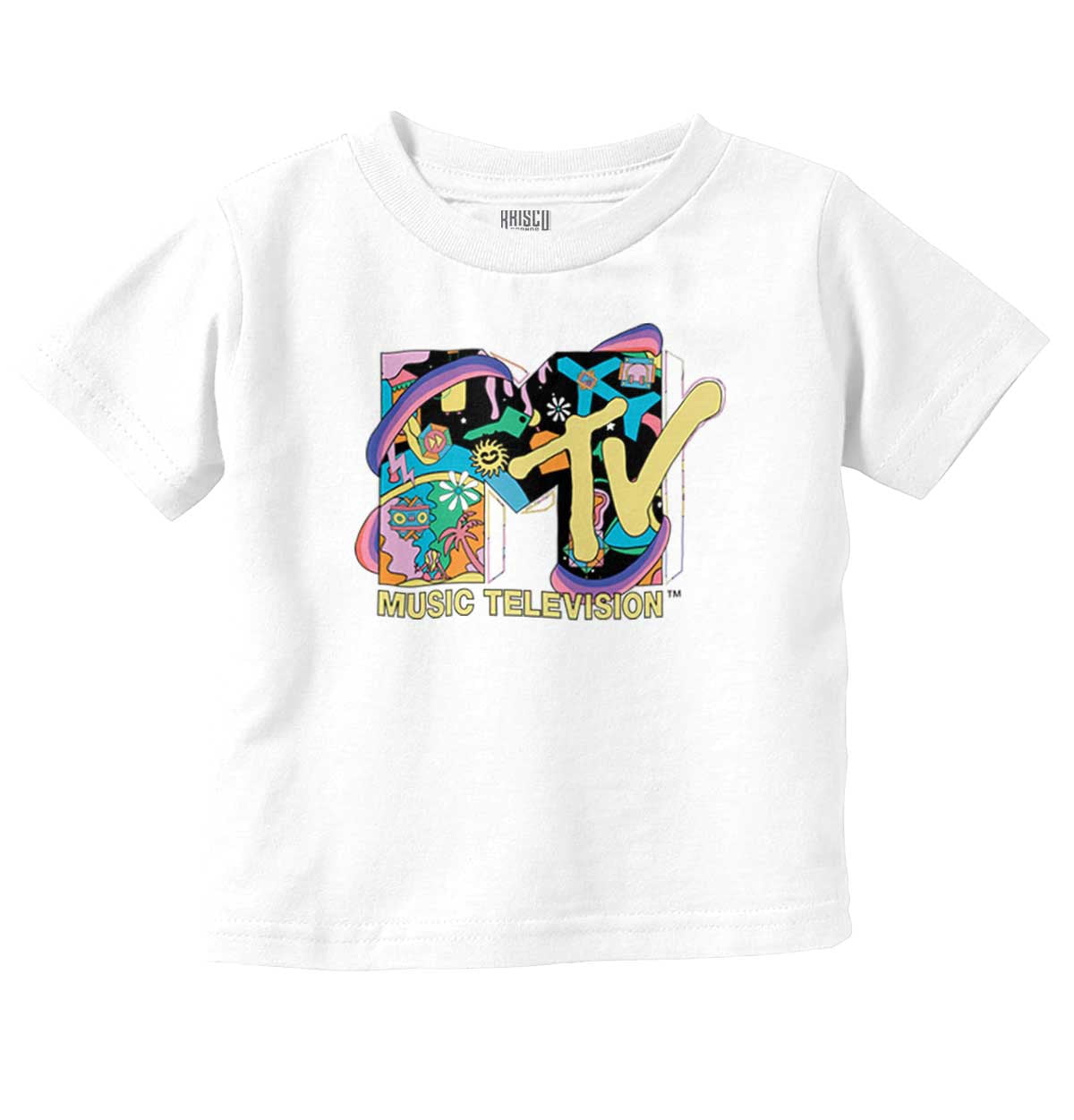 Retro MTV Rainbow Collage Logo Toddler Boy Girl T Shirt Infant Toddler ...