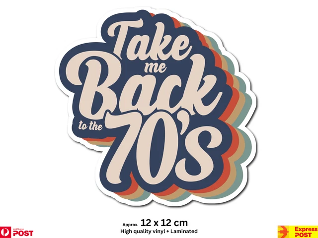 Retro Made In 70S Sticker Phone Decal Water Bottle Stickers Car Decals ...
