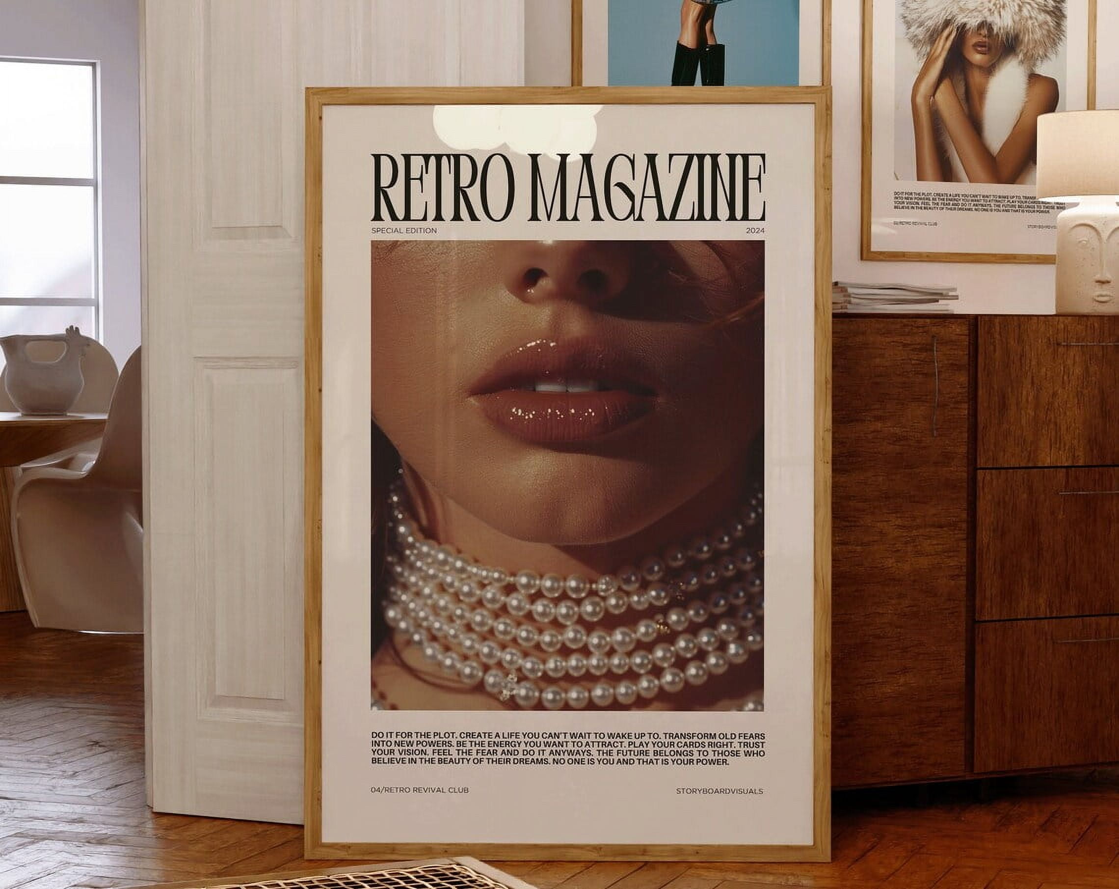 Retro Magazine Poster, Aesthetic Poster, Magazine Poster, Trendy Retro ...