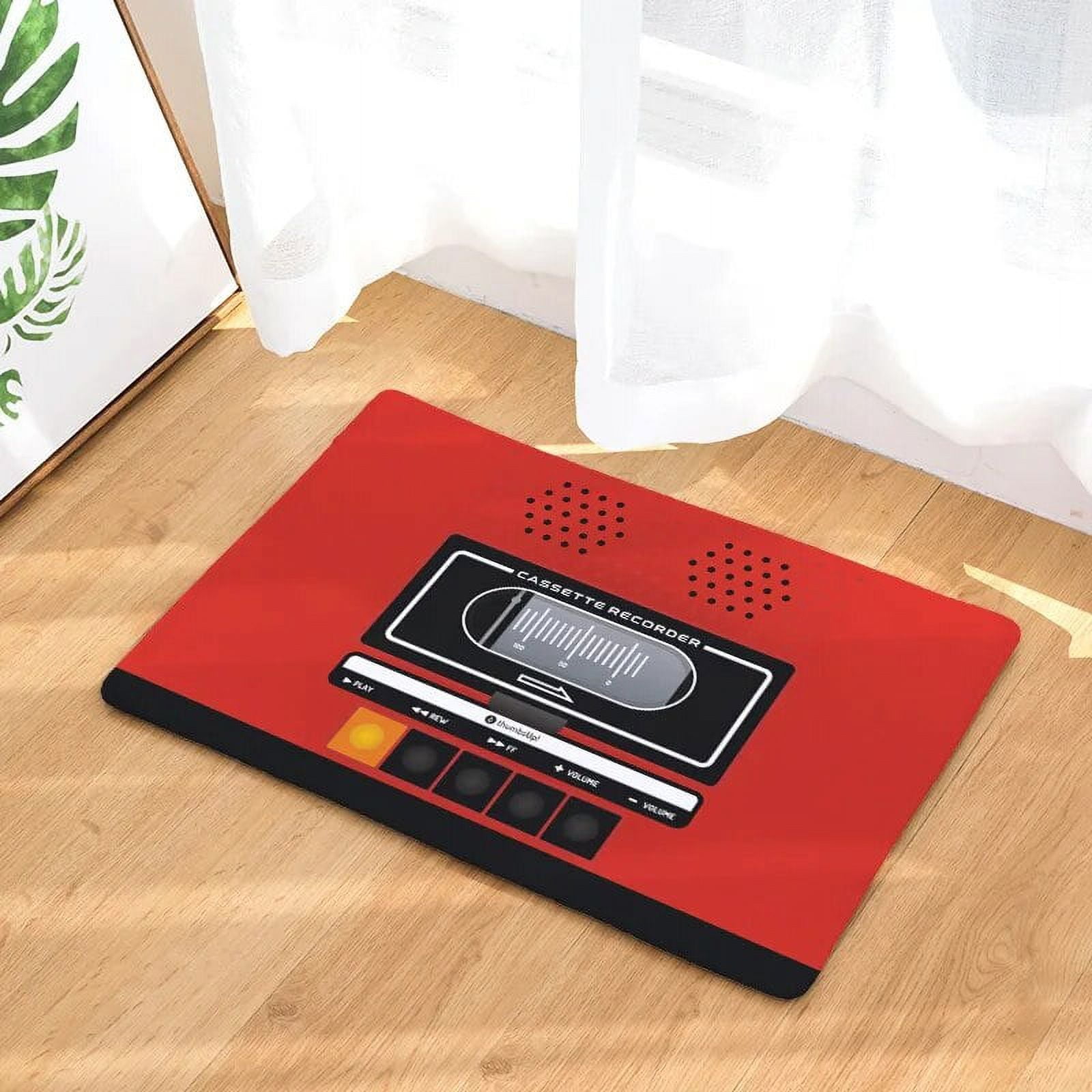 Retro Magnetic Tape Design Rugs Washable Non-Slip Doormat Foot Mat ...