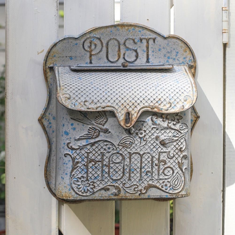 Retro Mailbox Wall Mount Mailboxes Front Door Porch Patio Decoration ...