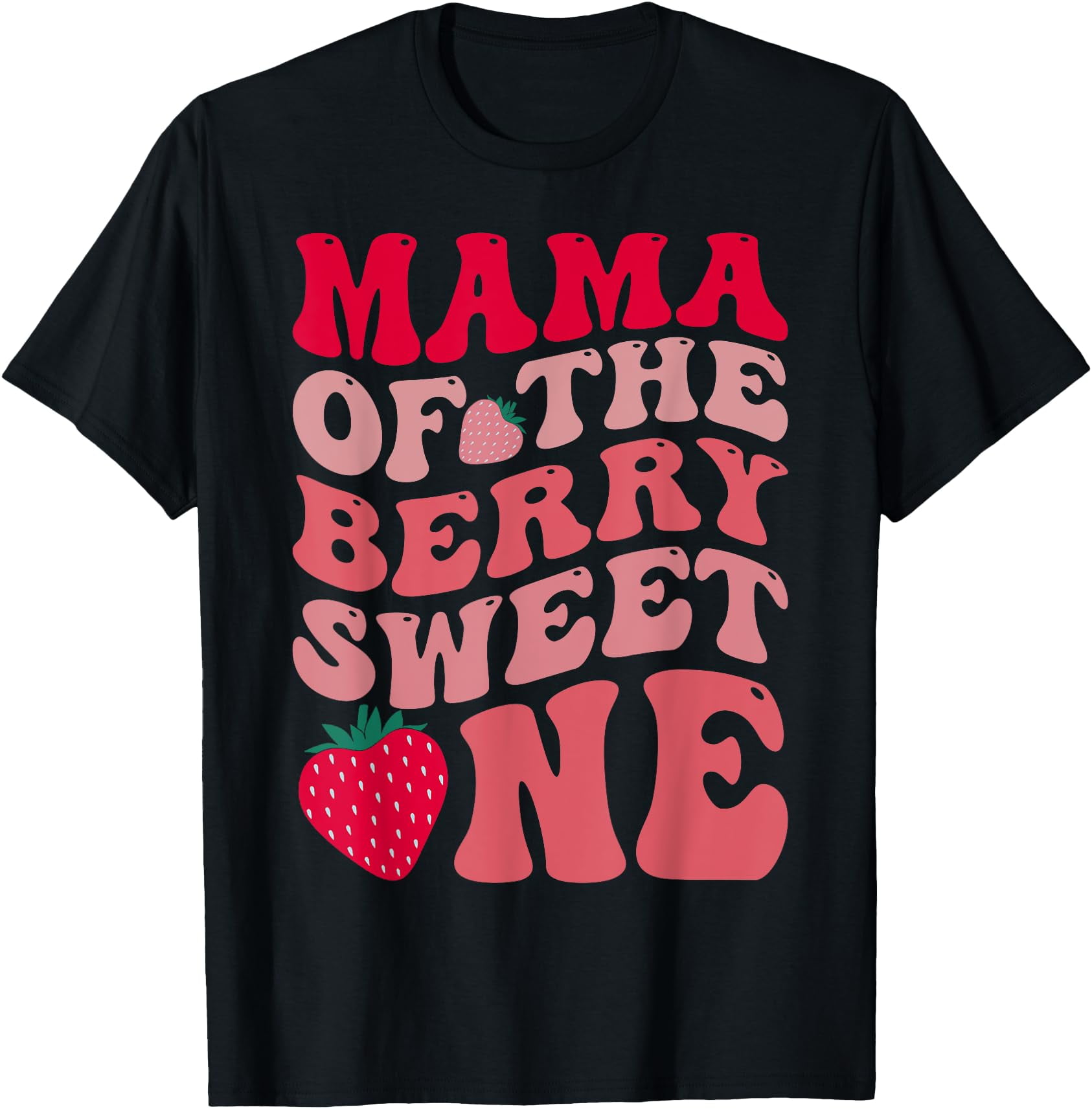 Retro Mama Berry Sweet One Strawberry First Birthday Celebration T ...