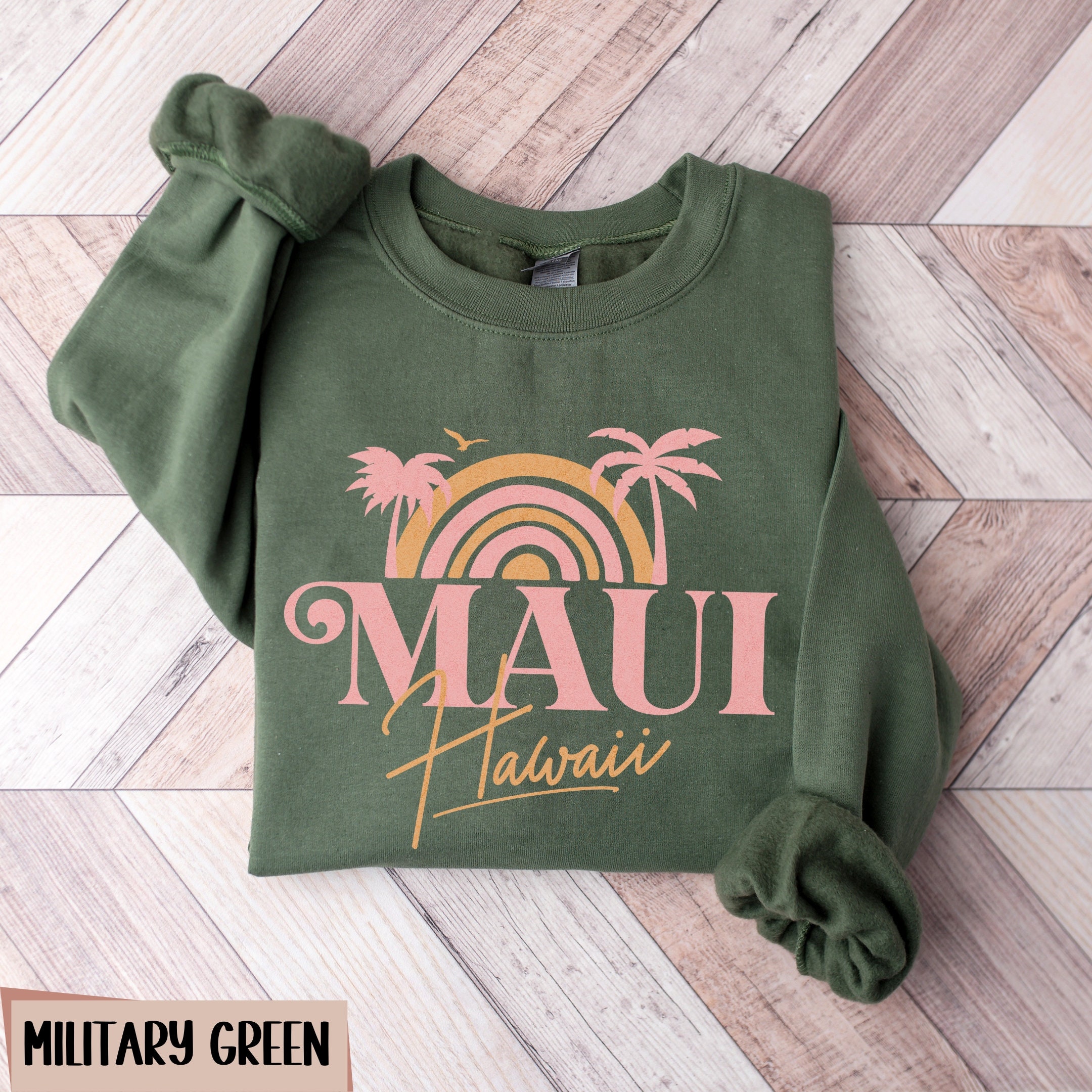 Retro Maui Sweatshirt, Aesthetic Hawaii Crewneck, Preppy Maui Girls ...