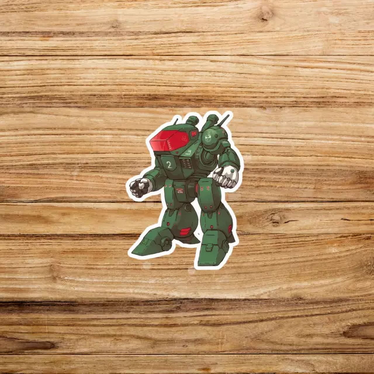 Retro Mecha Robot Sticker - Colorful Vintage Sci-Fi Anime Inspired ...