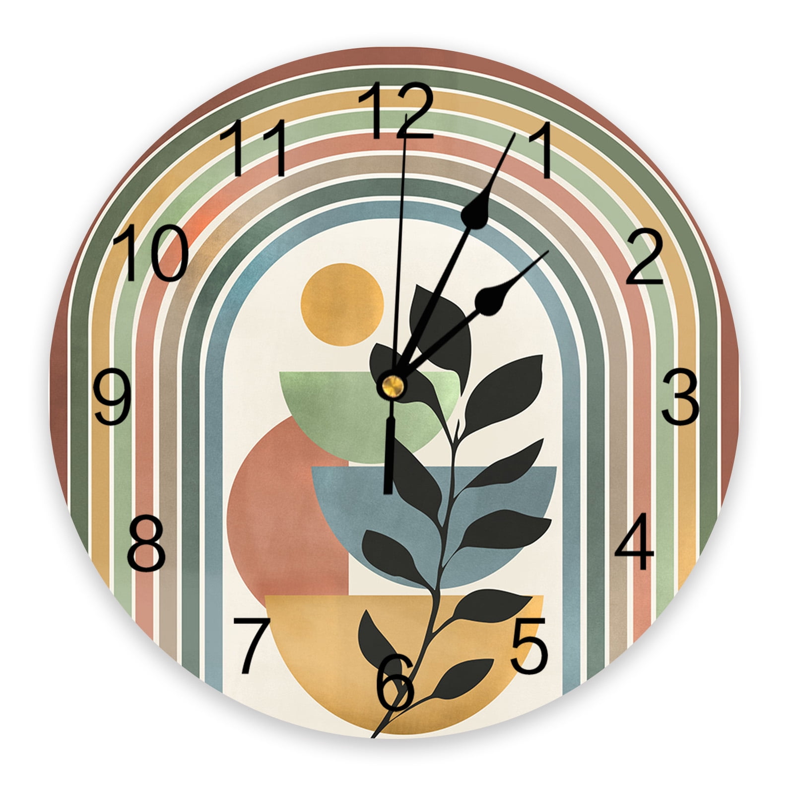 Retro Medieval Geometry Wall Clock Silent Digital Clocks for Home ...