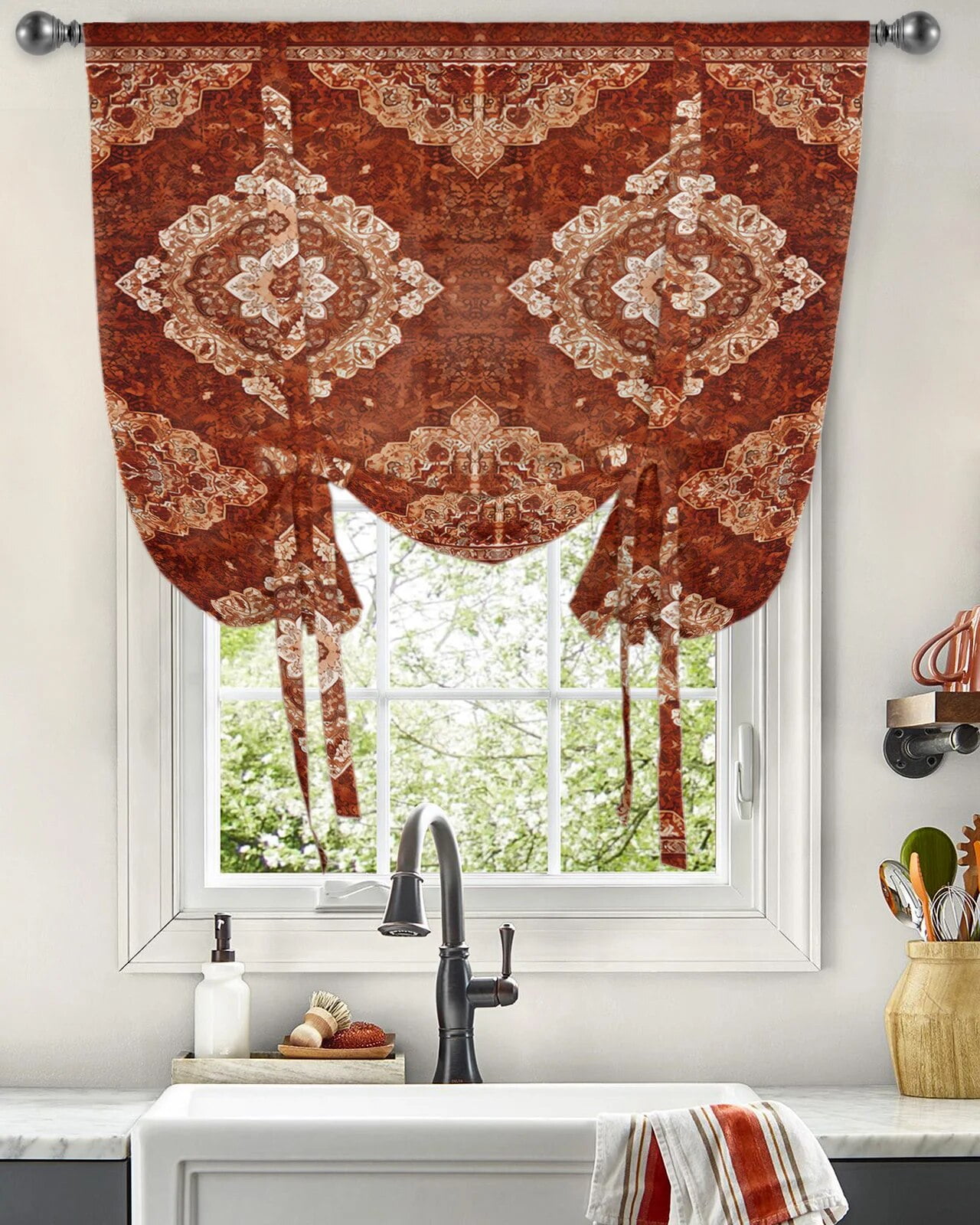 Retro Medieval Turkish Pattern Curtains for Living Room Bedroom Modern ...