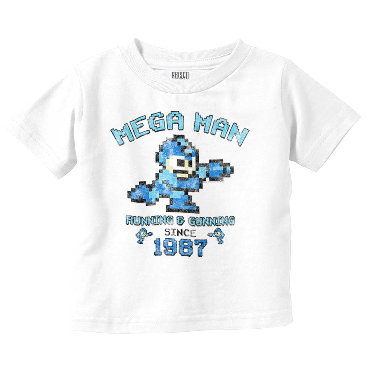 Retro Mega Man Running and Gunning Toddler Boy Girl T Shirt Infant ...