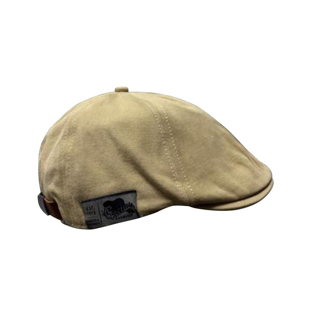 Retro Men Cotton Ivy Flat Cap Newsboy Adjustable Beret Cabbie Gatsby ...
