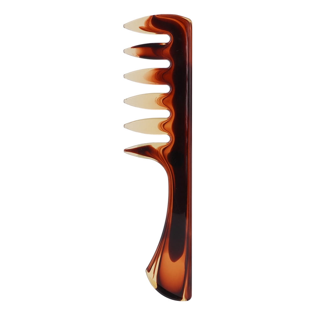 Retro Men's Wide Teeth Resin Comb Anti static Oil Hair Hairdressing ...