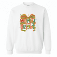 Retro Merry Bright Christmas Bow Cozy Holiday Season Typography ...
