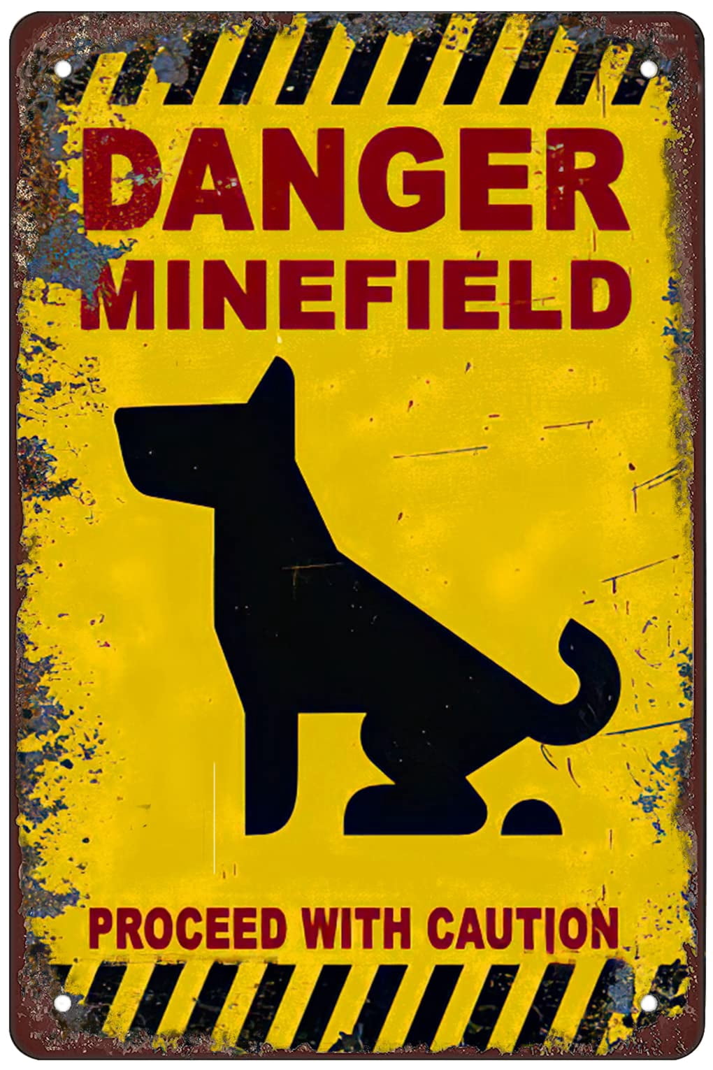 Retro Metal Aluminium Sign Sheet, Danger Minefield, outdoor Home Wall ...
