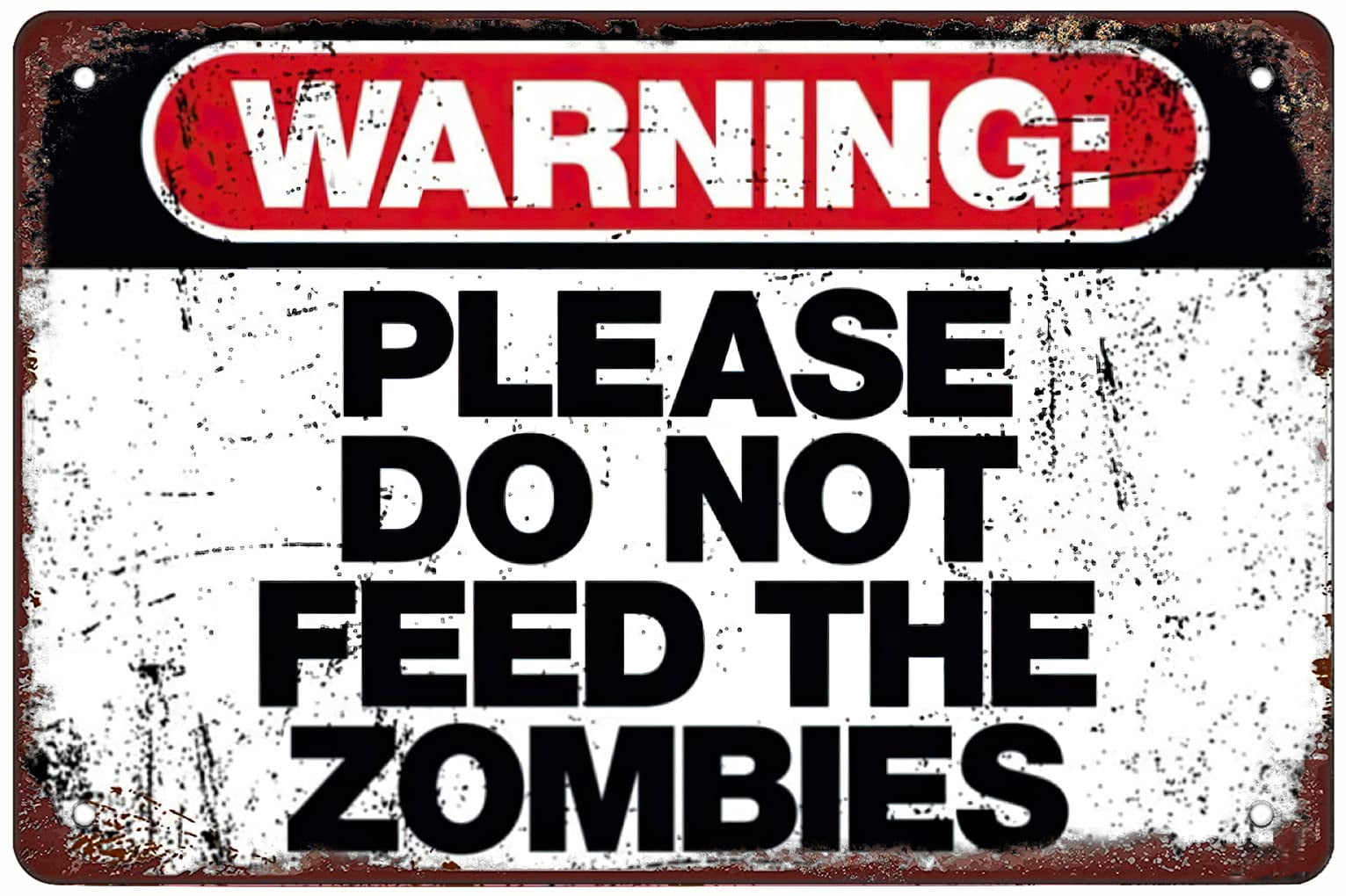 Retro Metal Aluminium Sign Sheet, Warning Please do not Feed The ...
