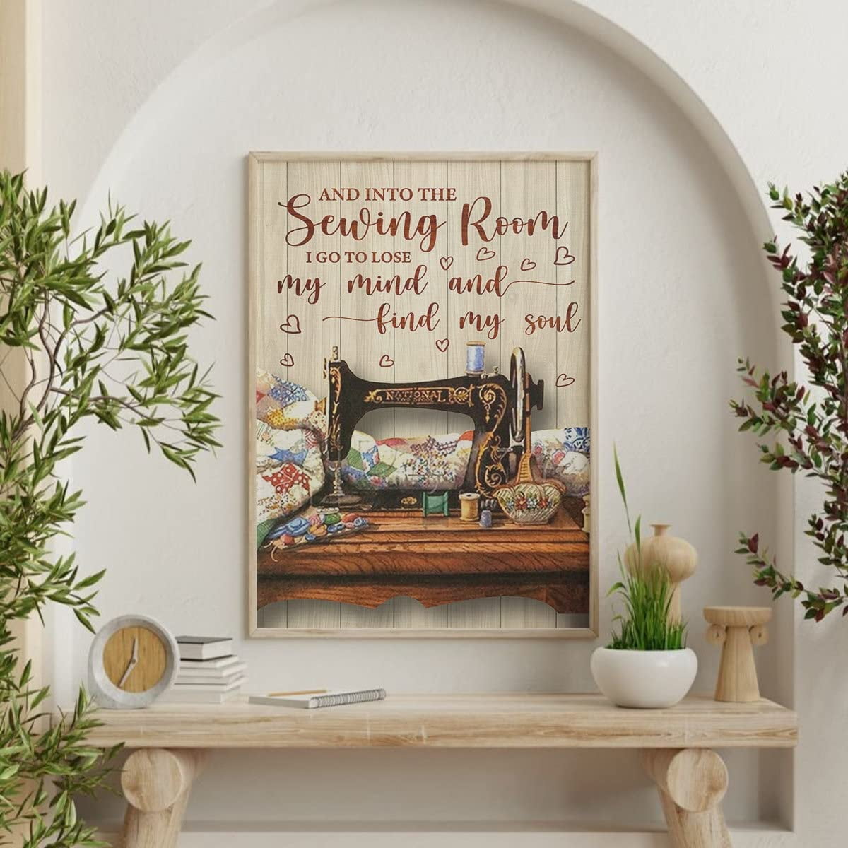 Retro Metal Aluminum Sign 6x8 Inches and Into The Sewing Room Vintage ...