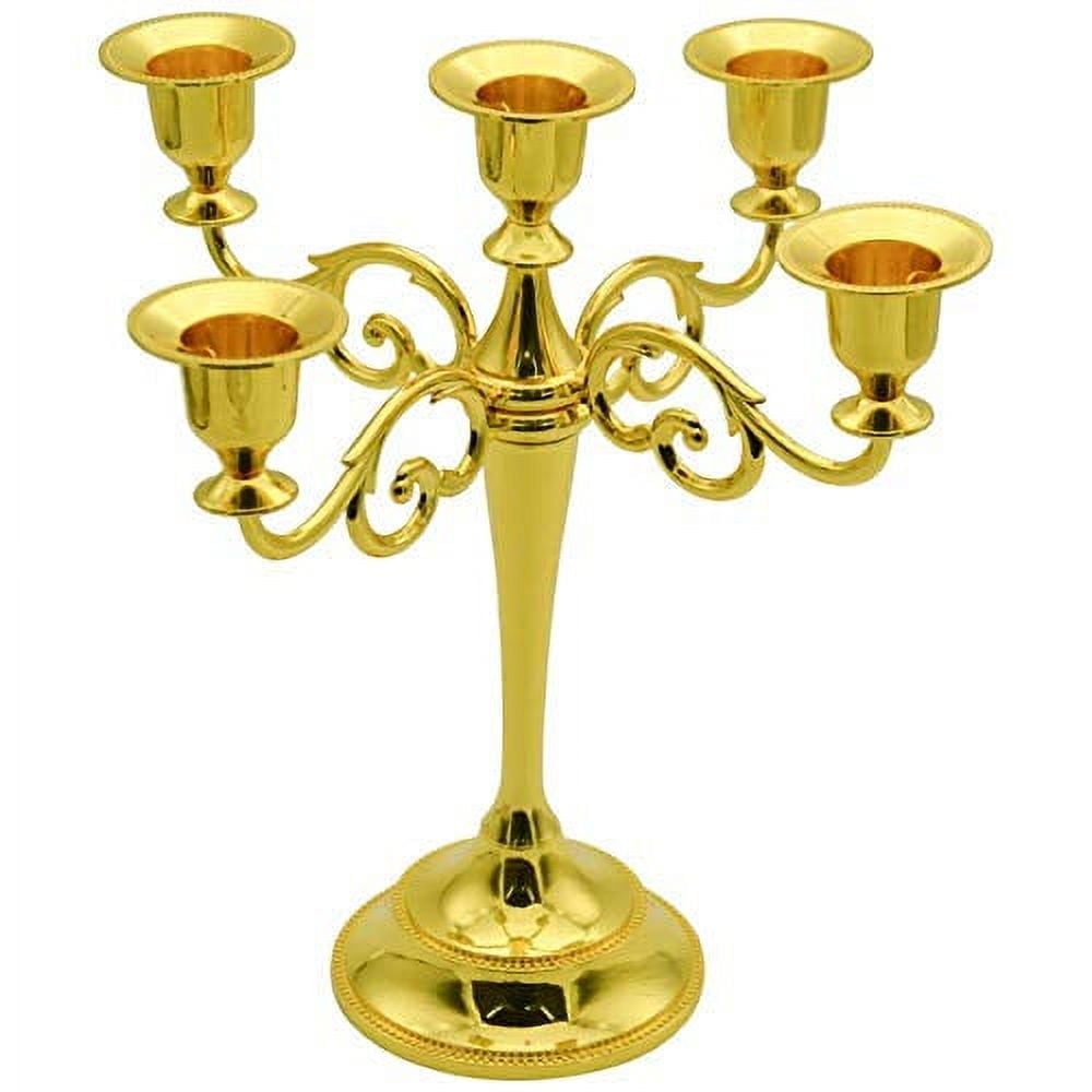 Retro Metal Candlestick 5 Arms 10 Tall Candle Holder Wedding Event ...