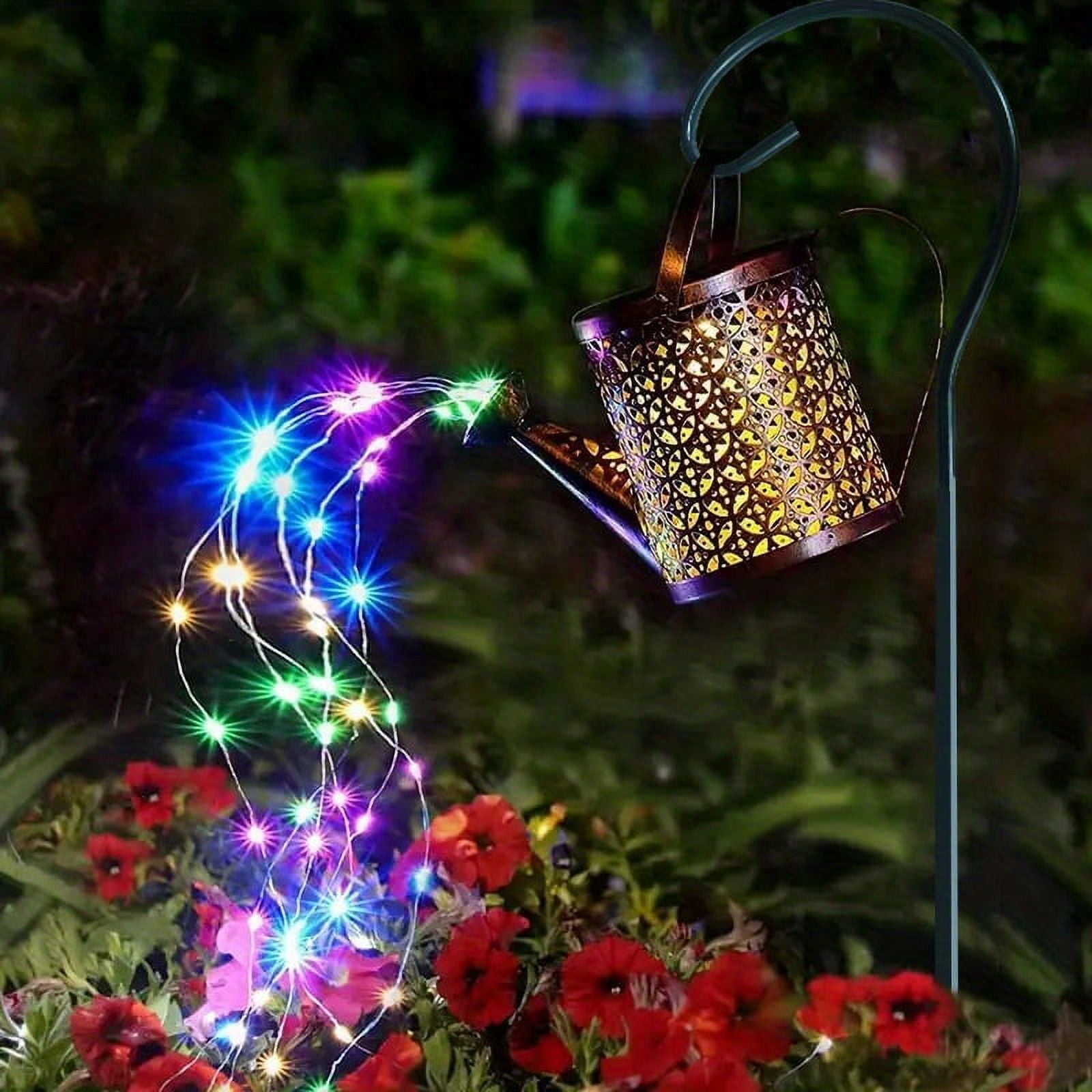 Retro Metal Lantern Solar Watering Can Lights - Outdoor Waterproof ...