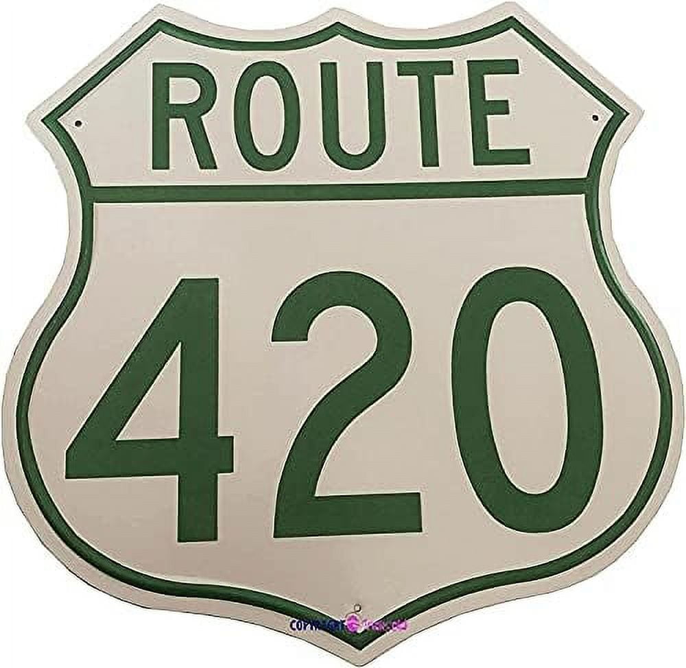 Retro Metal Sign/Route 420 Tin Sign Retro Look Home Club bar Wall ...