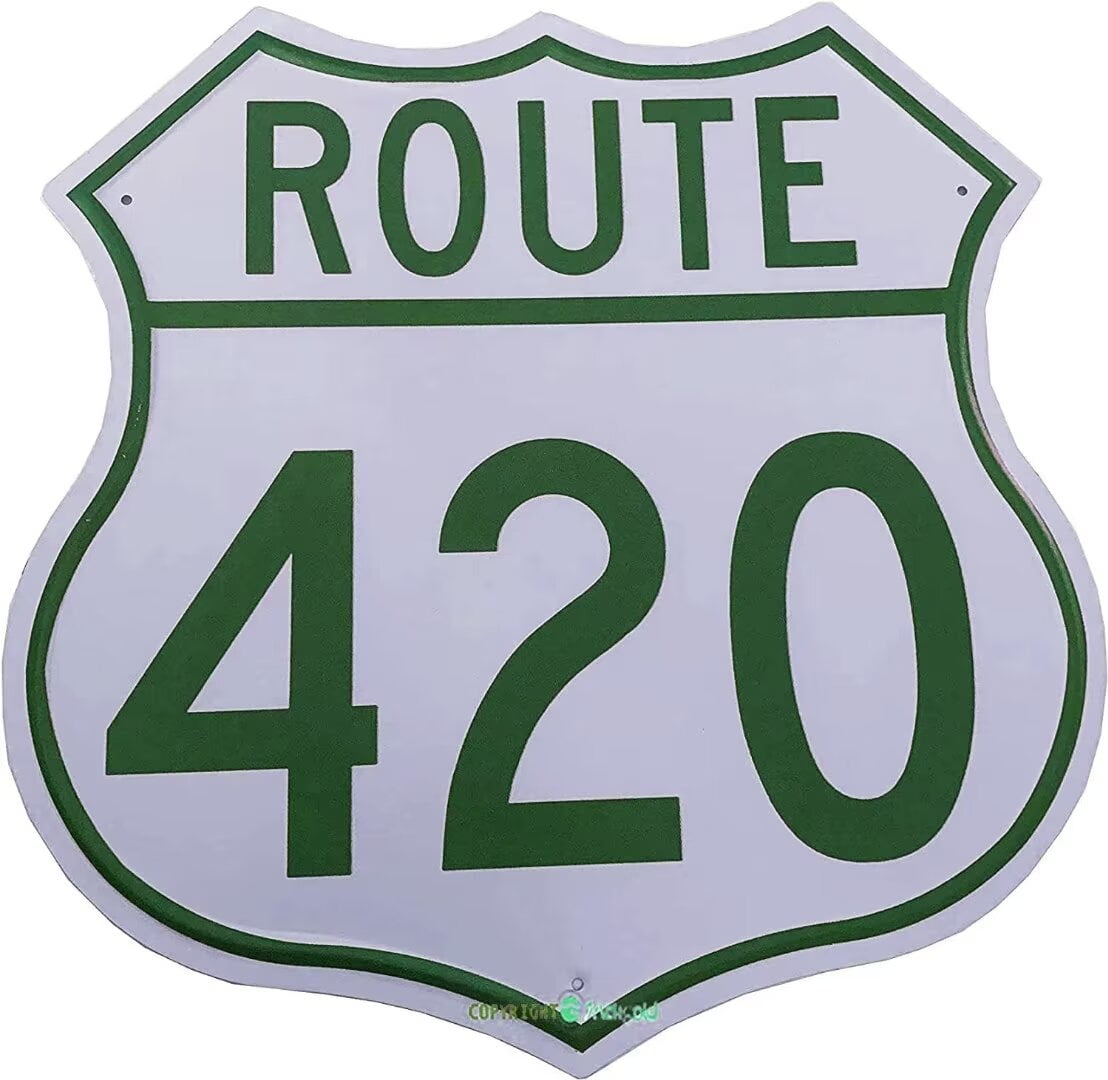 Retro Metal Sign/Route 420 Tin Sign Retro Look Home Club bar Wall ...