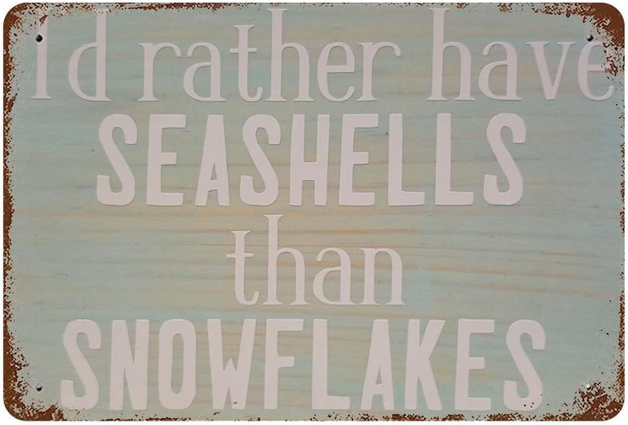 Retro Metal Sign Vintage Tin Sign Beach Wall Decor For Bathroom,Rustic ...