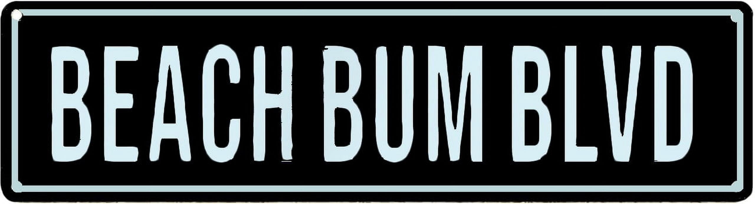 Retro Metal Sign Vintage Tin Sign Beach Bum BLVD Sign Art Plaque ...