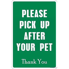 Please Pick Up After Your Dog Yard Signs Metal Signs Outdoor Decor