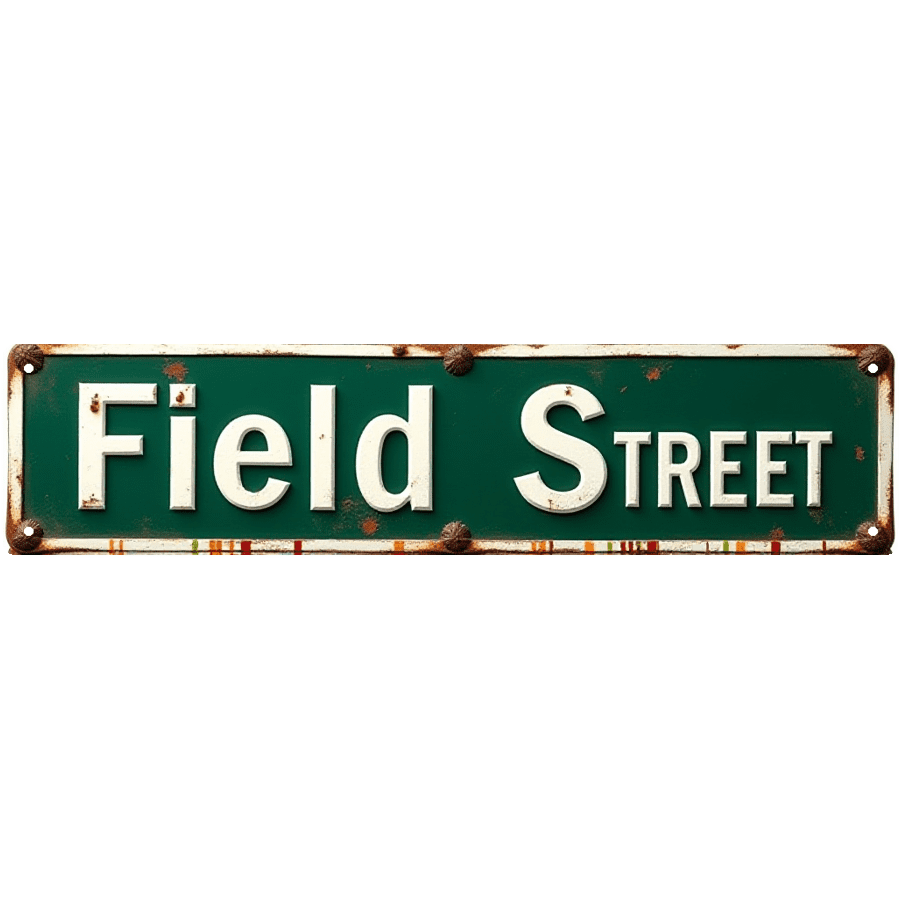 Retro Metal Tin Sign 16X4 Inches Field STREET Sign Perfect for Home ...