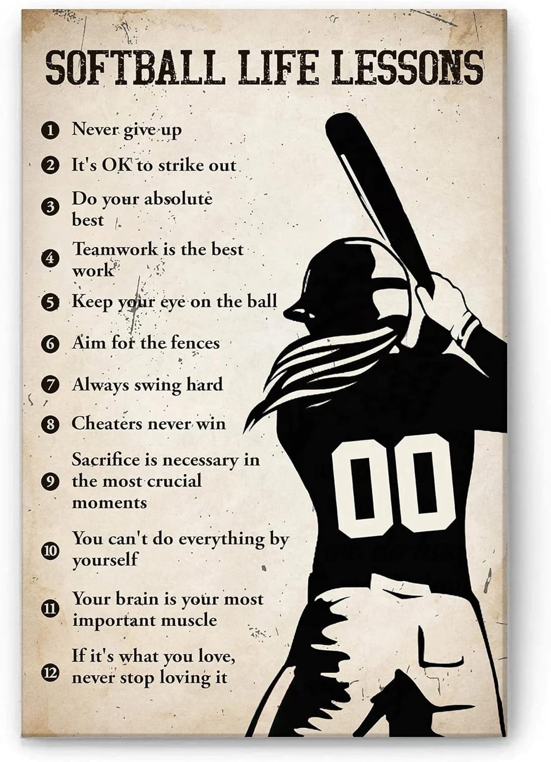 Retro Metal Tin Sign 8 X 12 Inches Softball Poster Softball Life ...