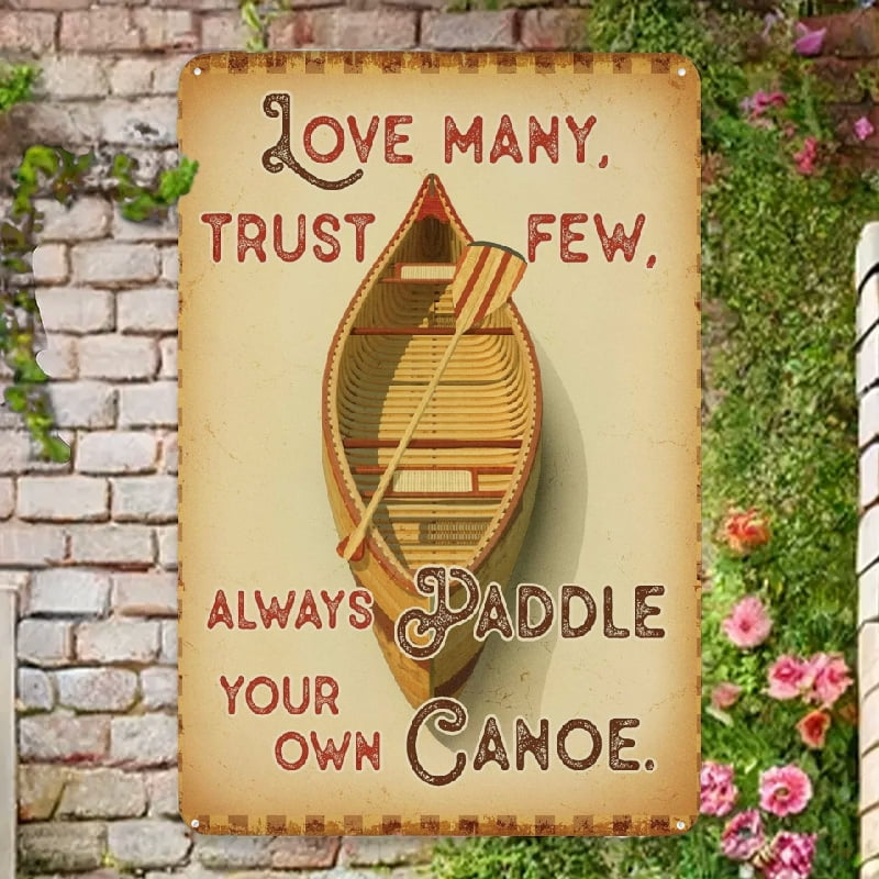 Retro Metal Tin Sign, 8x12 Weatherproof Metal Wall Art for Indoor or ...