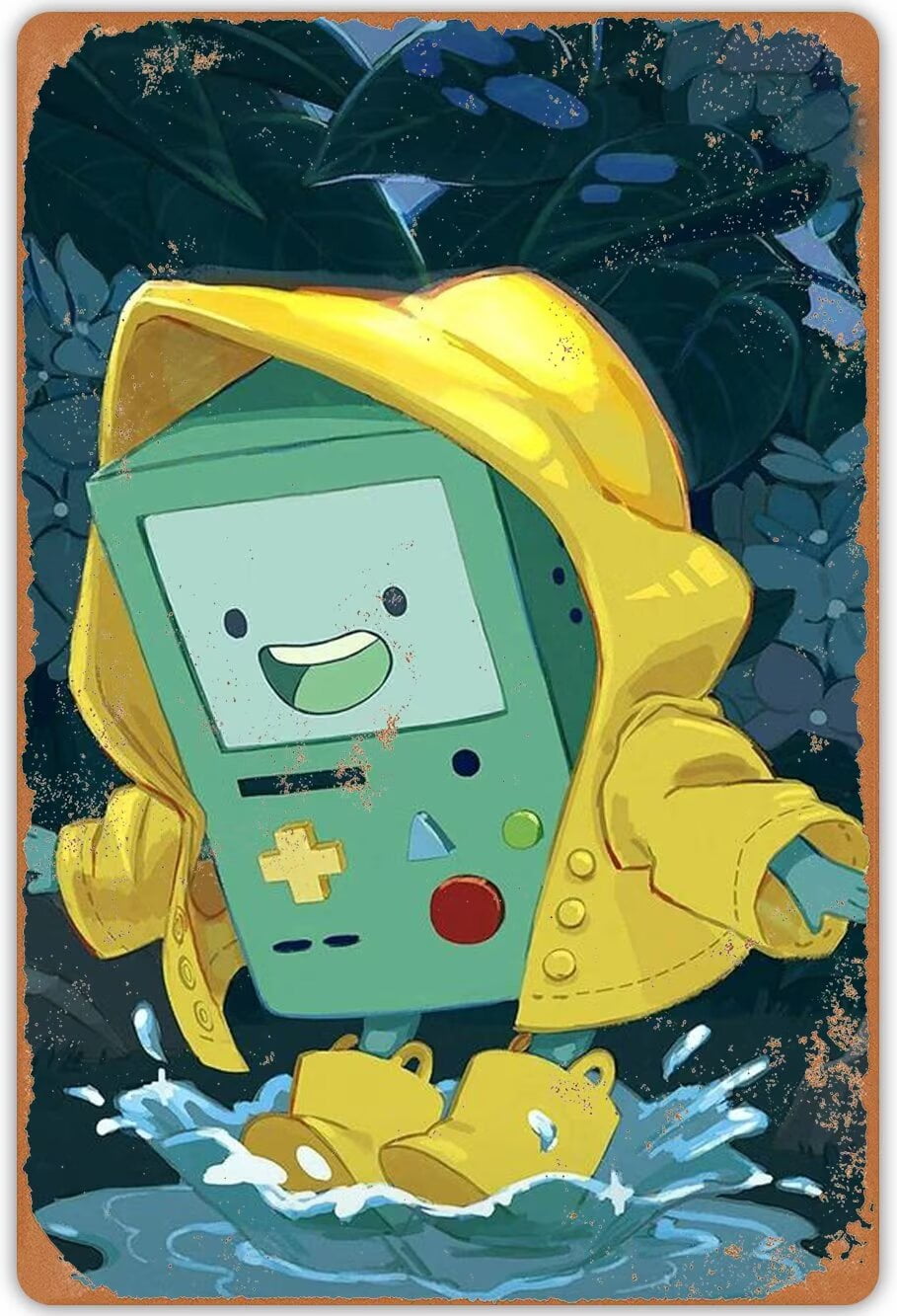 Retro Metal Tin Sign Comedy Cartoon Adventure Time Poster Vintage Metal ...