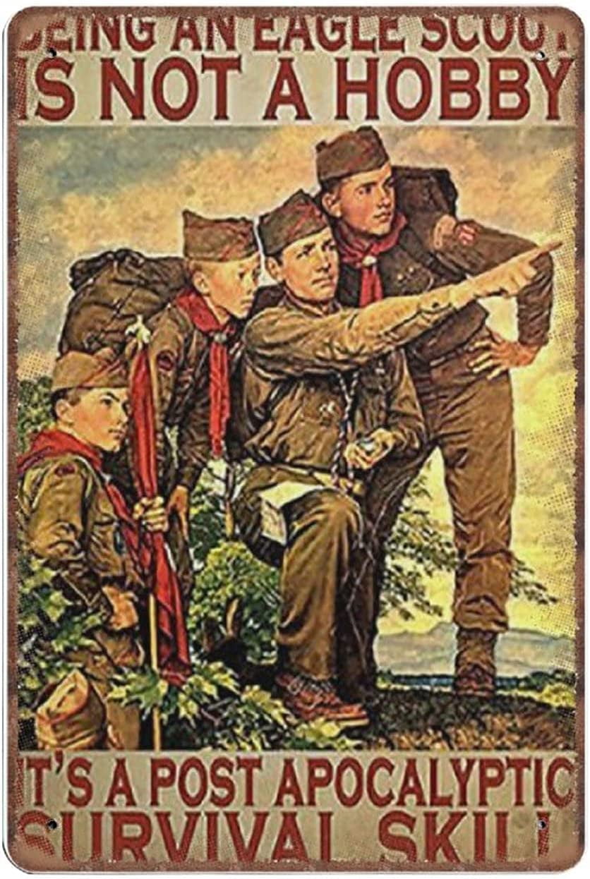 Retro Metal Tin Sign Being An Eagle Scout Is Not A Hobby Poster Vintage ...