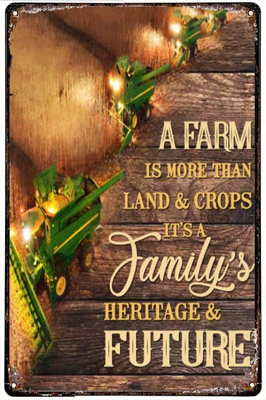 Retro Metal Tin Sign Farm A Farm Is More Than Land Crops It'S A Family ...