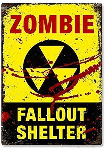 Retro Metal Tin Sign Louis Fallout Shelter Zombies Metal Wall Bar Pub ...