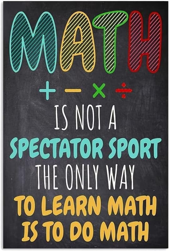 Retro Metal Tin Sign Math Is Not A Spectator Wall Art Poster Wall Decor ...